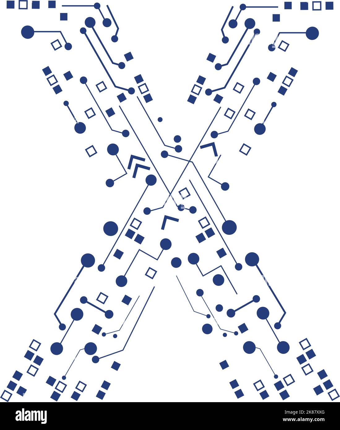 Tech vector font typeface unique design Stock Vector Image & Art - Alamy