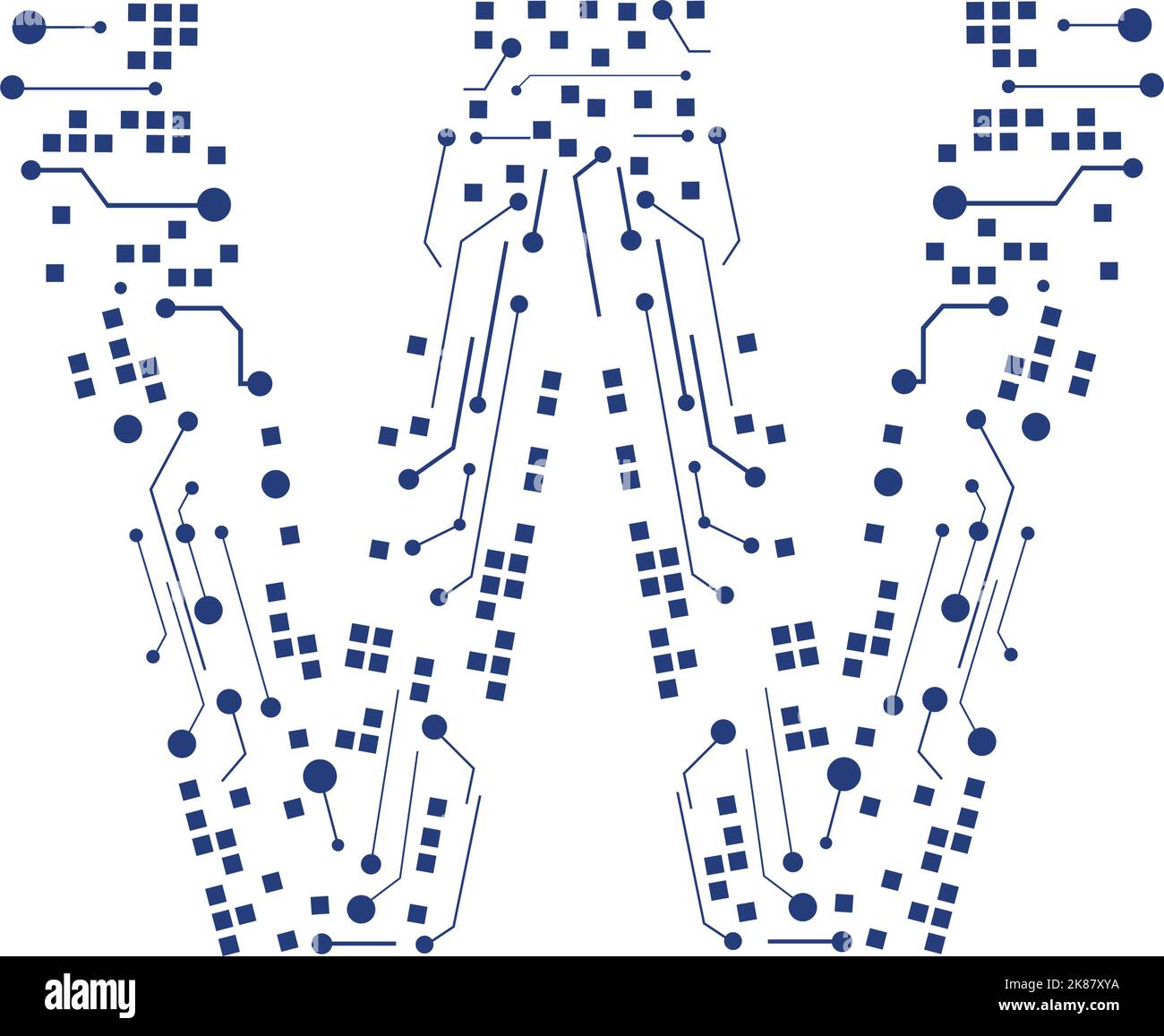 Tech vector font typeface unique design Stock Vector Image & Art - Alamy