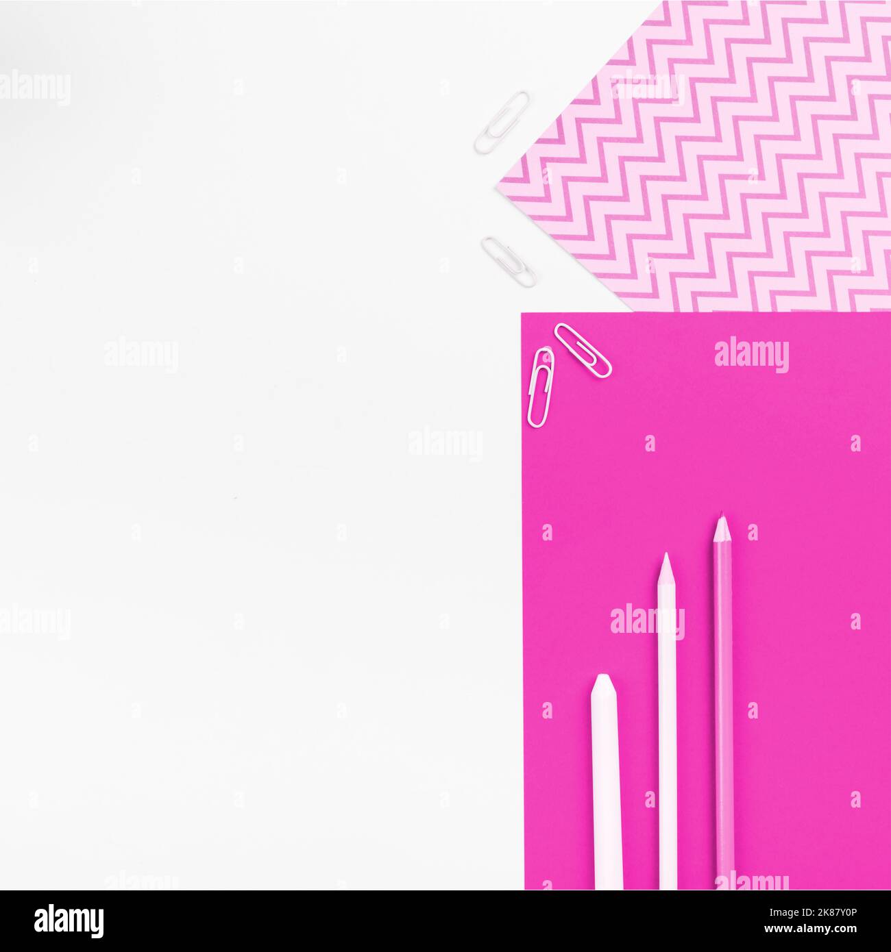 Multiple Assorted Collection Office Stationery Photo With Pens Pencils ...