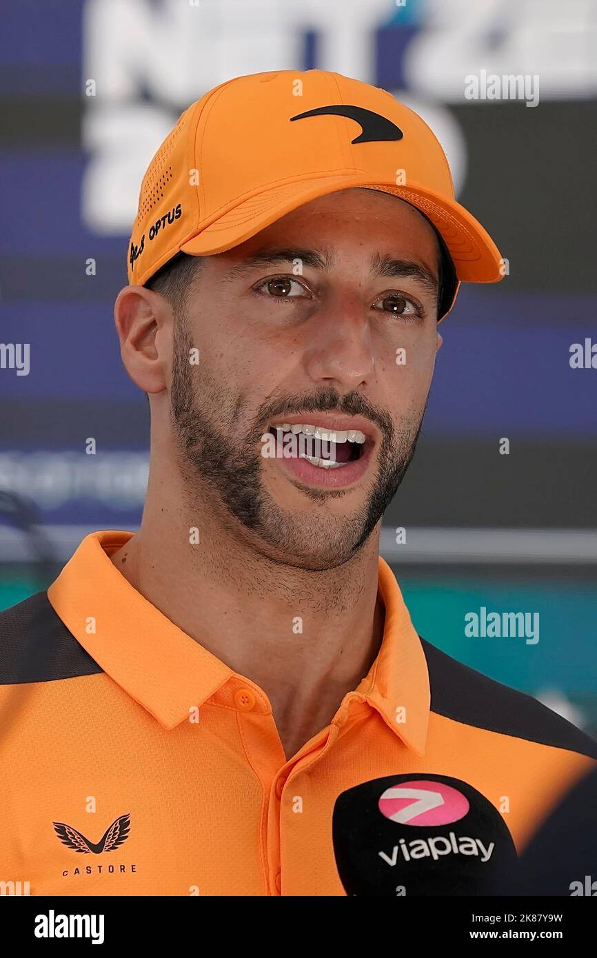 Austin, Texas, USA. 21st Oct, 2022. Oct. 21 2022: Daniel Ricciardo #3 ...