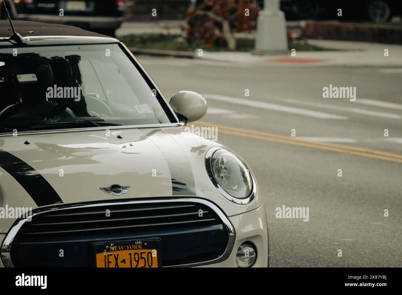 a closeup of Mini Cooper hatch F55 in a street Stock Photo - Alamy