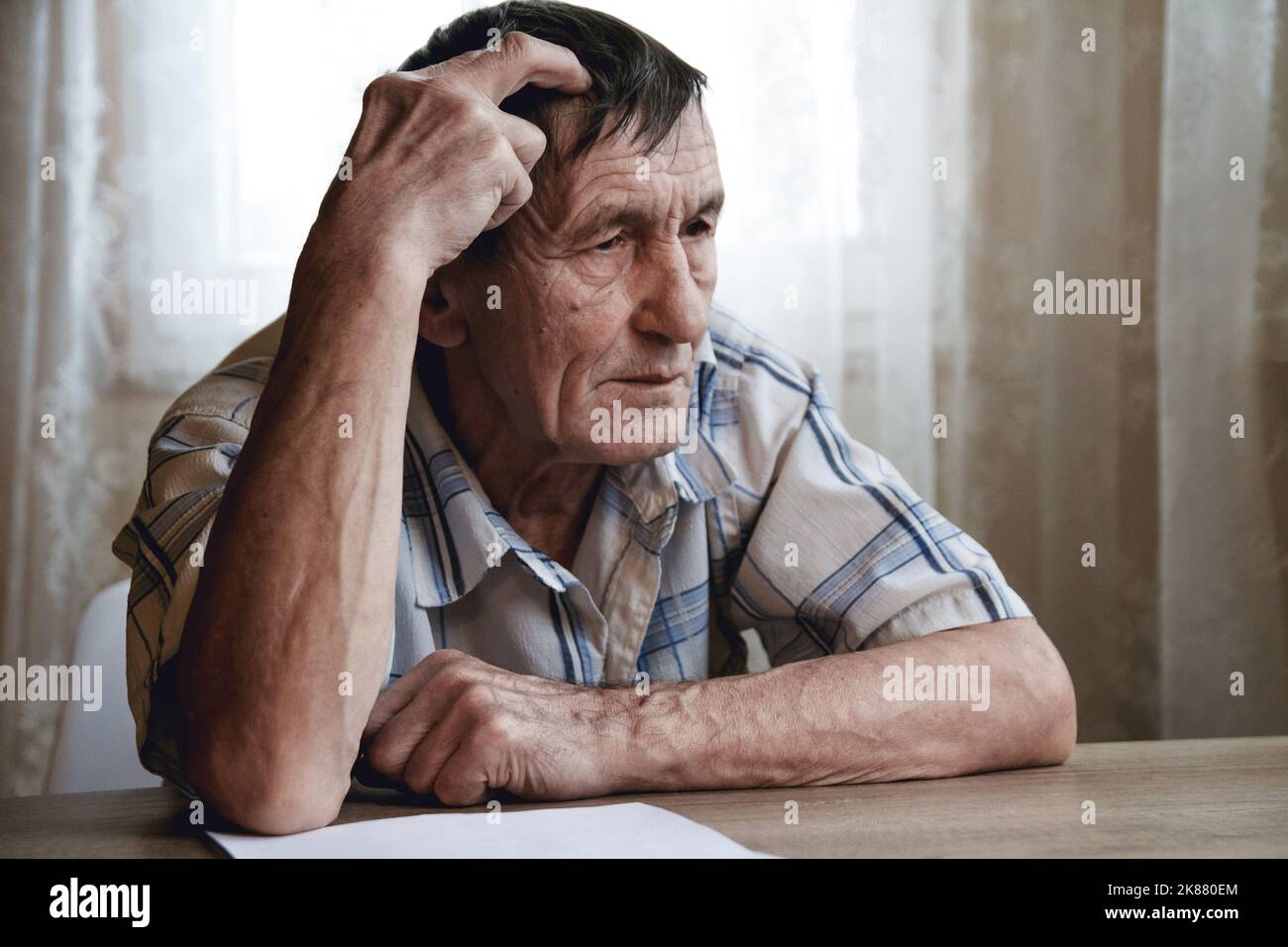 Stressed man thinking something hi-res stock photography and images - Alamy