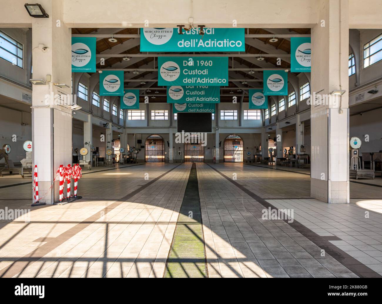Fish Market architecture, interior of the fish market building of of ...