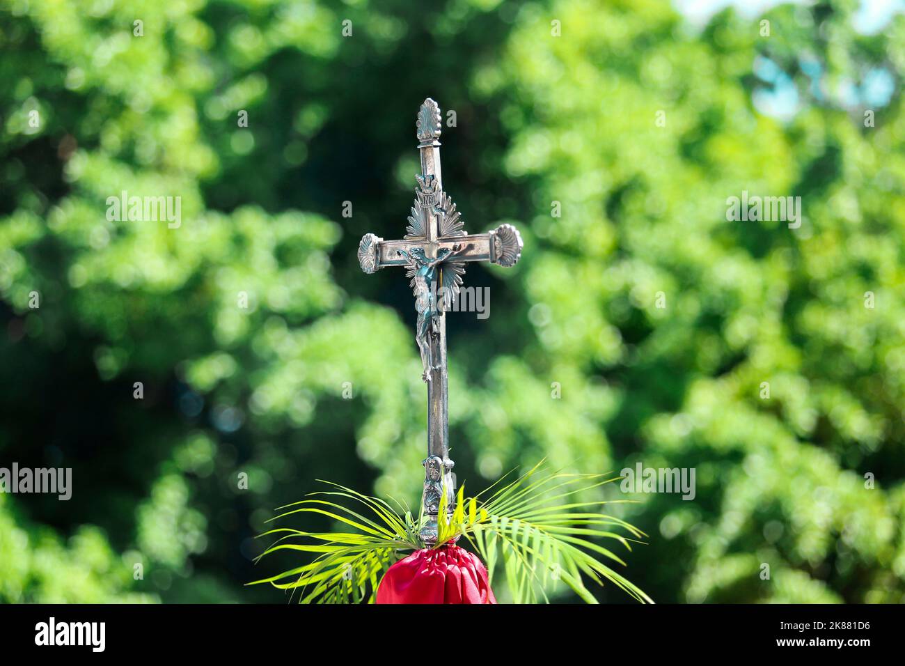 Holy Week. Traditional Catholic celebration Palm Sunday. Christian faith. Religious symbol Stock ...
