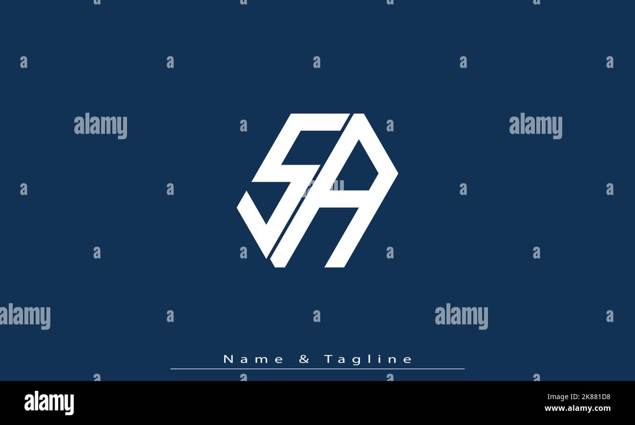 Alphabet letters Initials Monogram logo SA , AS Stock Vector Image ...