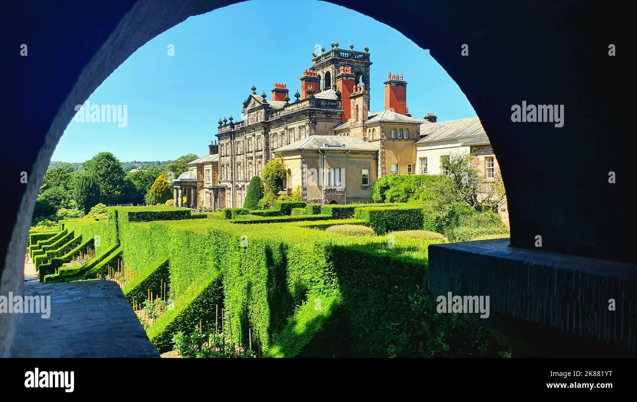 A scenic shot of a national trust garden called Biddulph Grange in ...