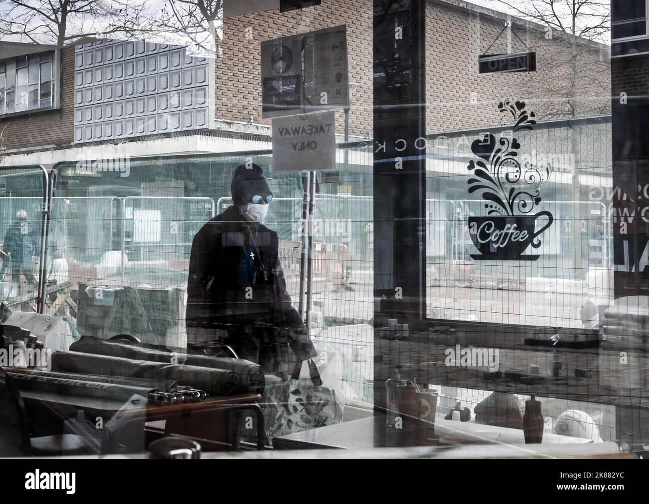 Empty Restaurant Closed Up in Bedford Town Centre Stock Photo - Alamy