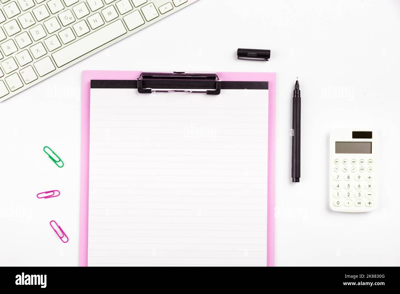 Multiple Assorted Collection Office Stationery Photo With Pens Pencils ...