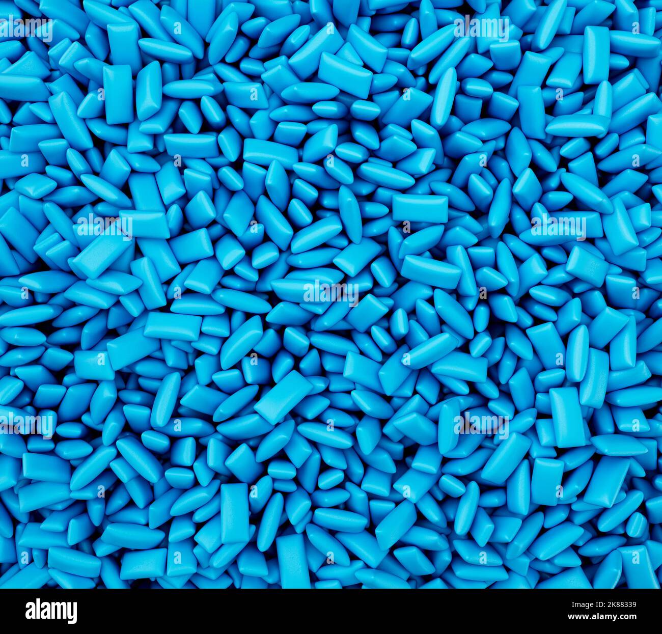 Mint Gum. colorful confectionary background of candy gums in Blue Color ...