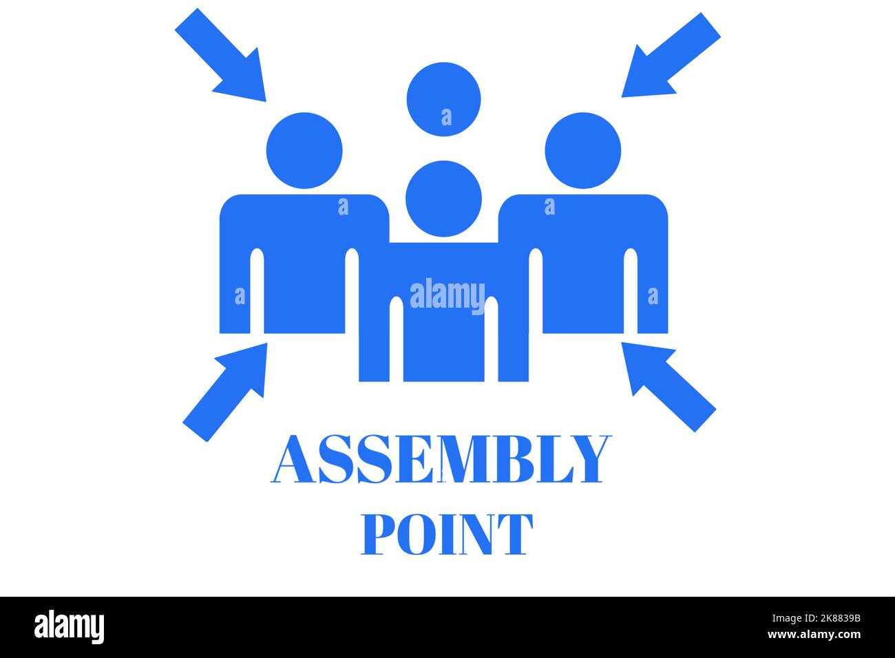 A Fire Assembly Point Signage Illustration Design Emergency Evacuation ...