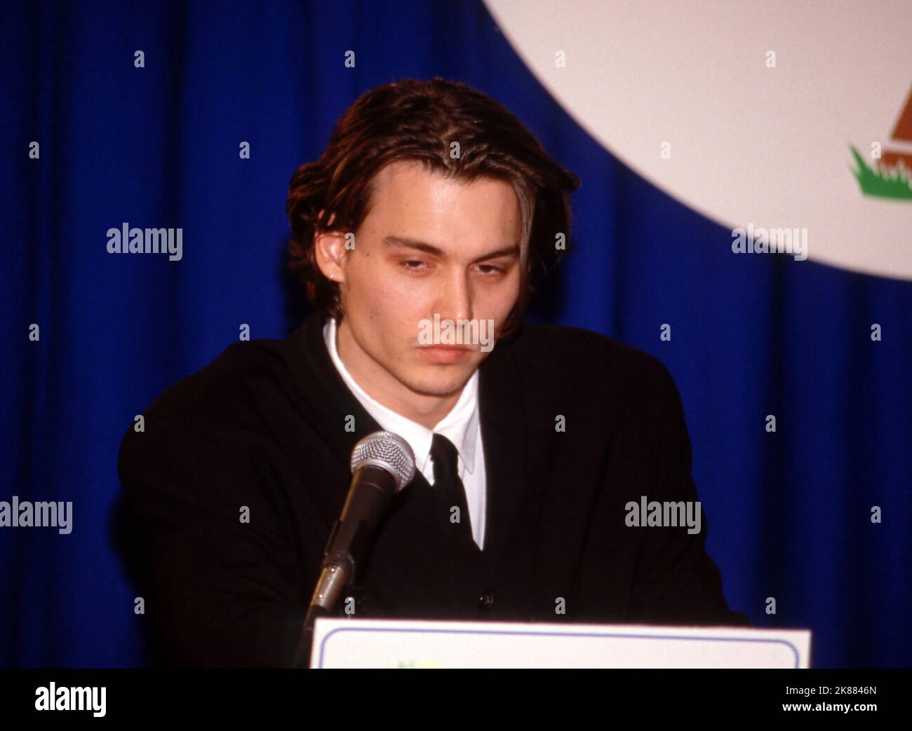 Johnny Depp at the 1990 ShoWest Awards on February 8, 1990 Credit ...