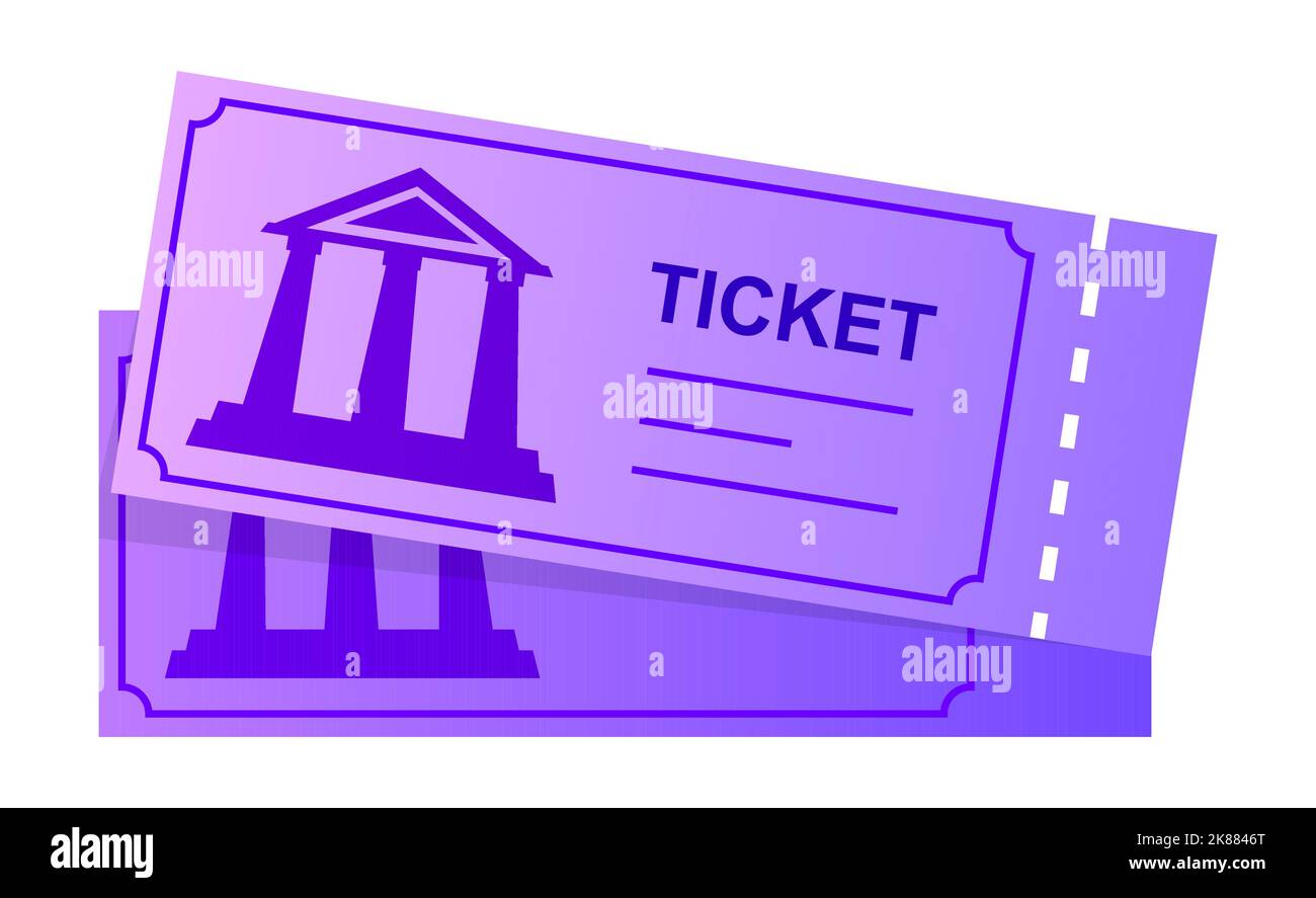 Museum tickets - modern flat design style single isolated image Stock ...