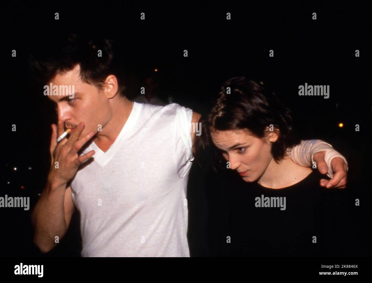 Johnny Depp and Winona Ryder at the Herb Ritts Birthday Party 1990 ...