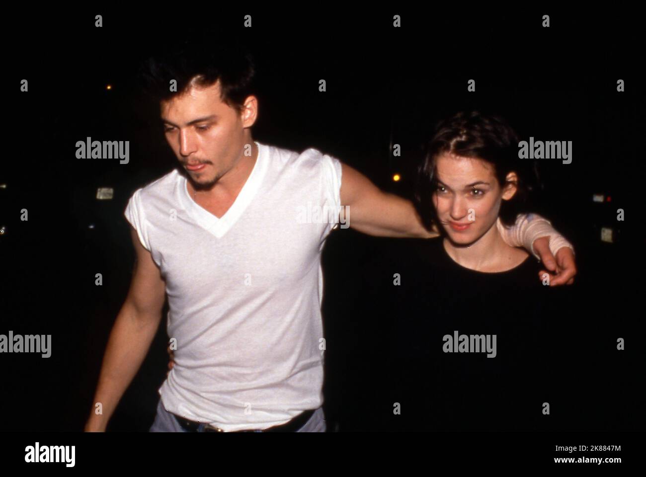 Johnny Depp and Winona Ryder at the Herb Ritts Birthday Party 1990 ...