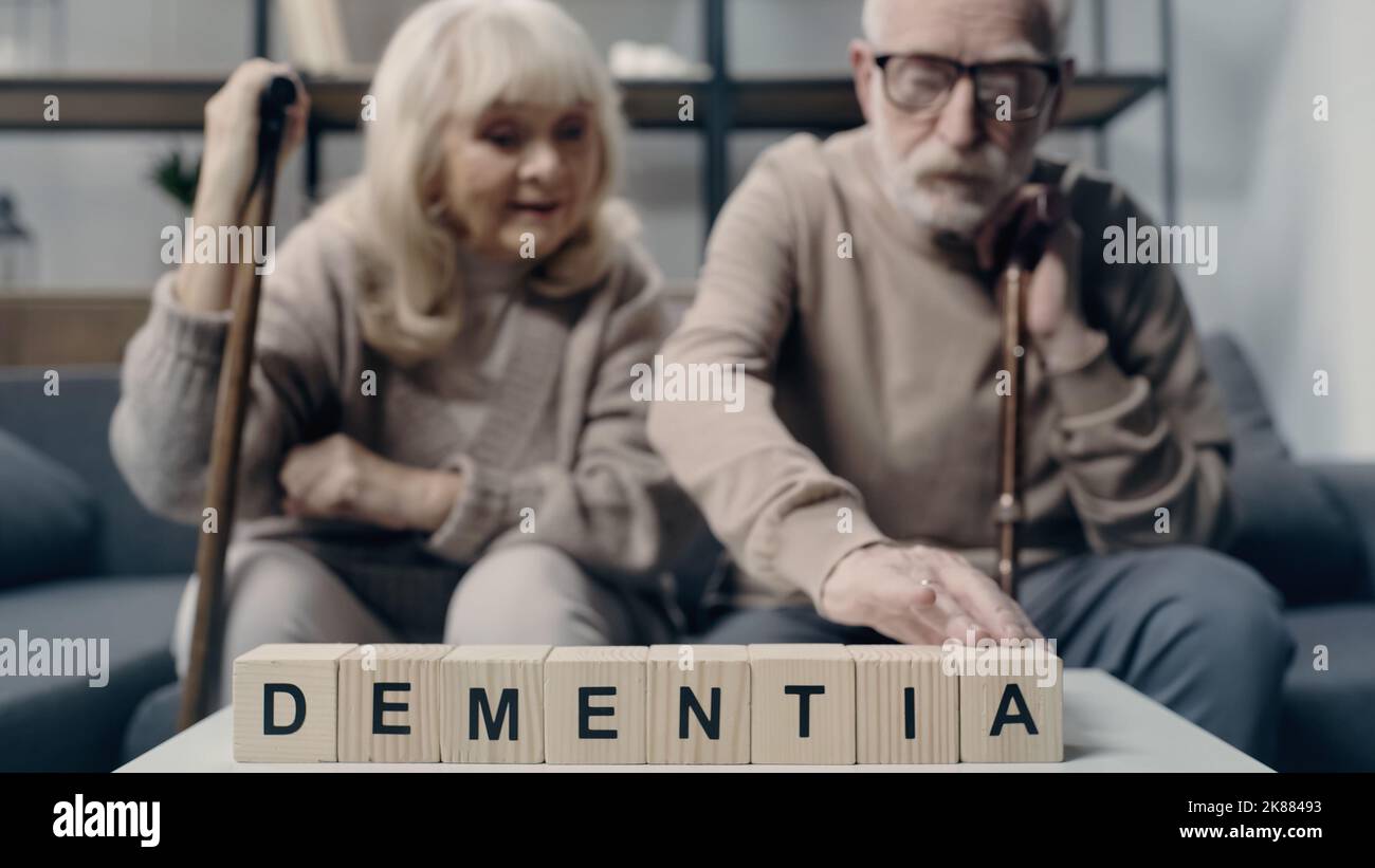 Word dementia on wooden blocks hi-res stock photography and images - Alamy