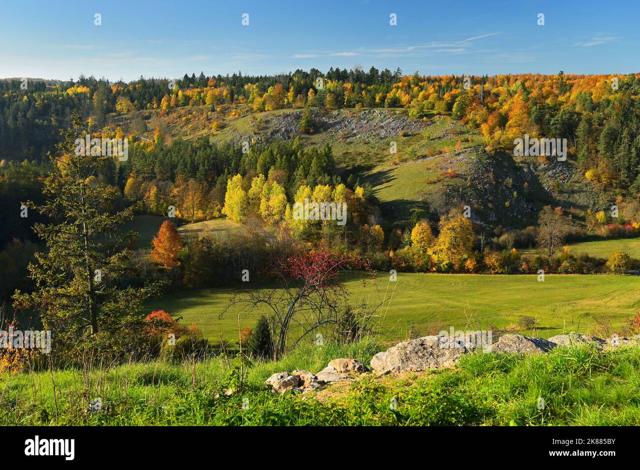 Beautiful autumn nature with landscape in the Czech Republic. Colorful ...