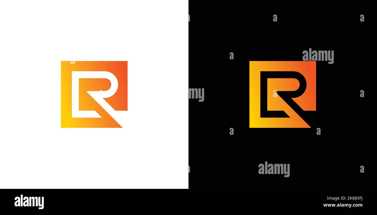 modern and colorful letter R initials logo design 2 Stock Vector Image ...