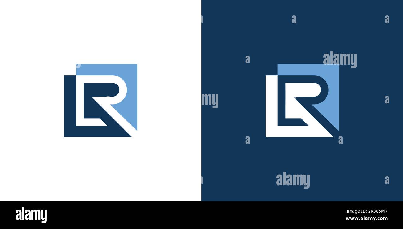 modern and unique letter R initials logo design 2 Stock Vector Image ...