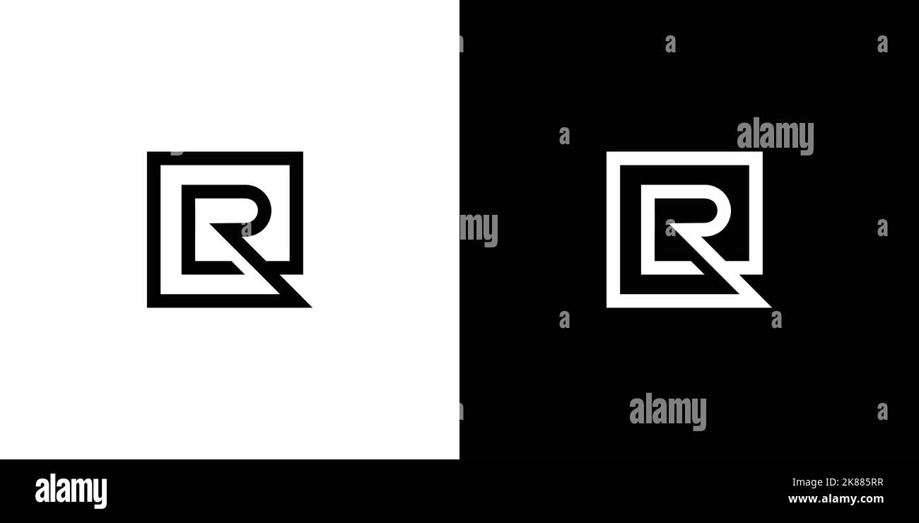 modern and unique letter R initials logo design 4 Stock Vector Image ...