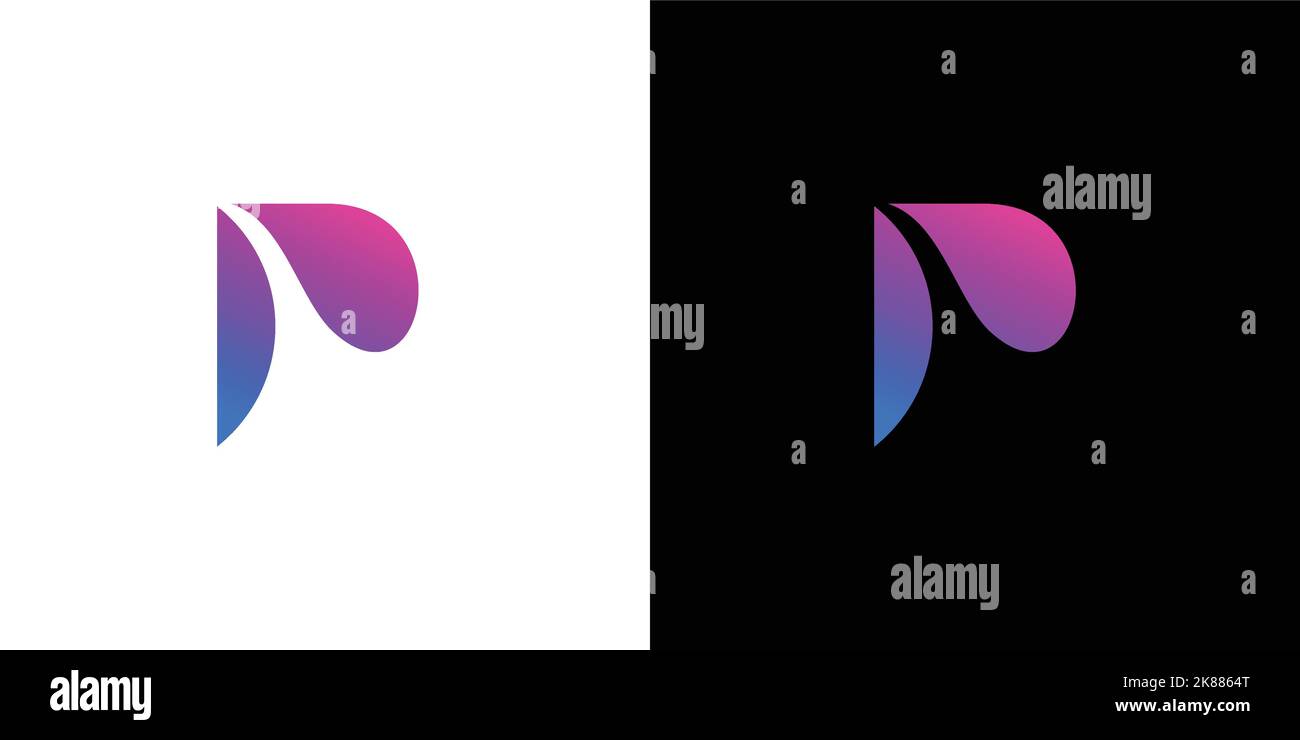 Modern and colorful letter P initials logo design Stock Vector Image ...