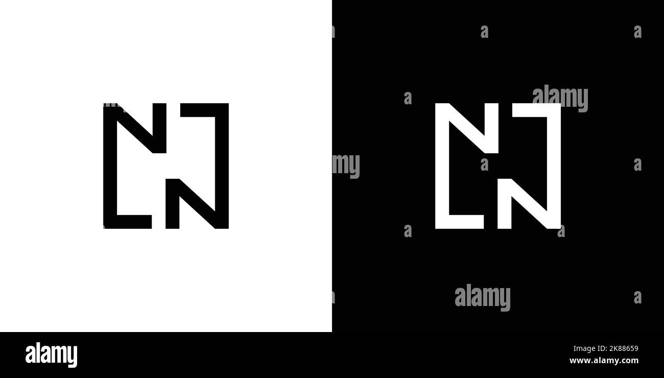 Modern and unique letter NN initials logo design Stock Vector Image ...