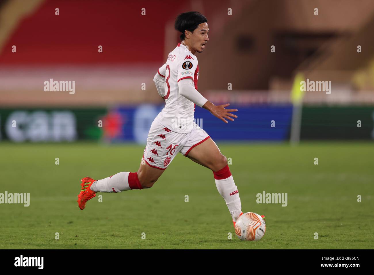 Monaco, Monaco, 6th October 2022. Takumi Minamino of AS Monaco during ...