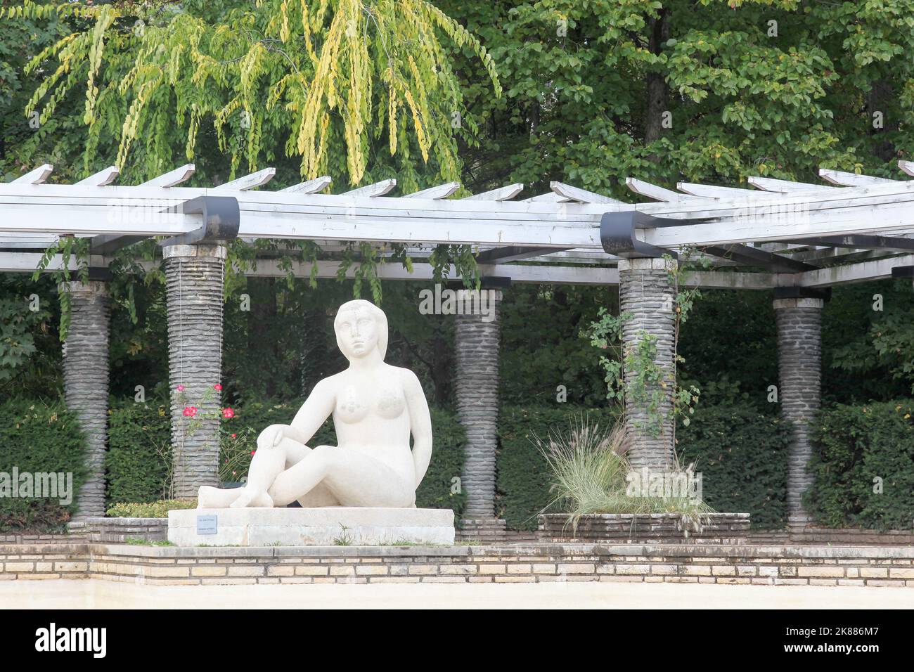 Park of the golden head in Lyon, France called parc de la tête d'or in ...