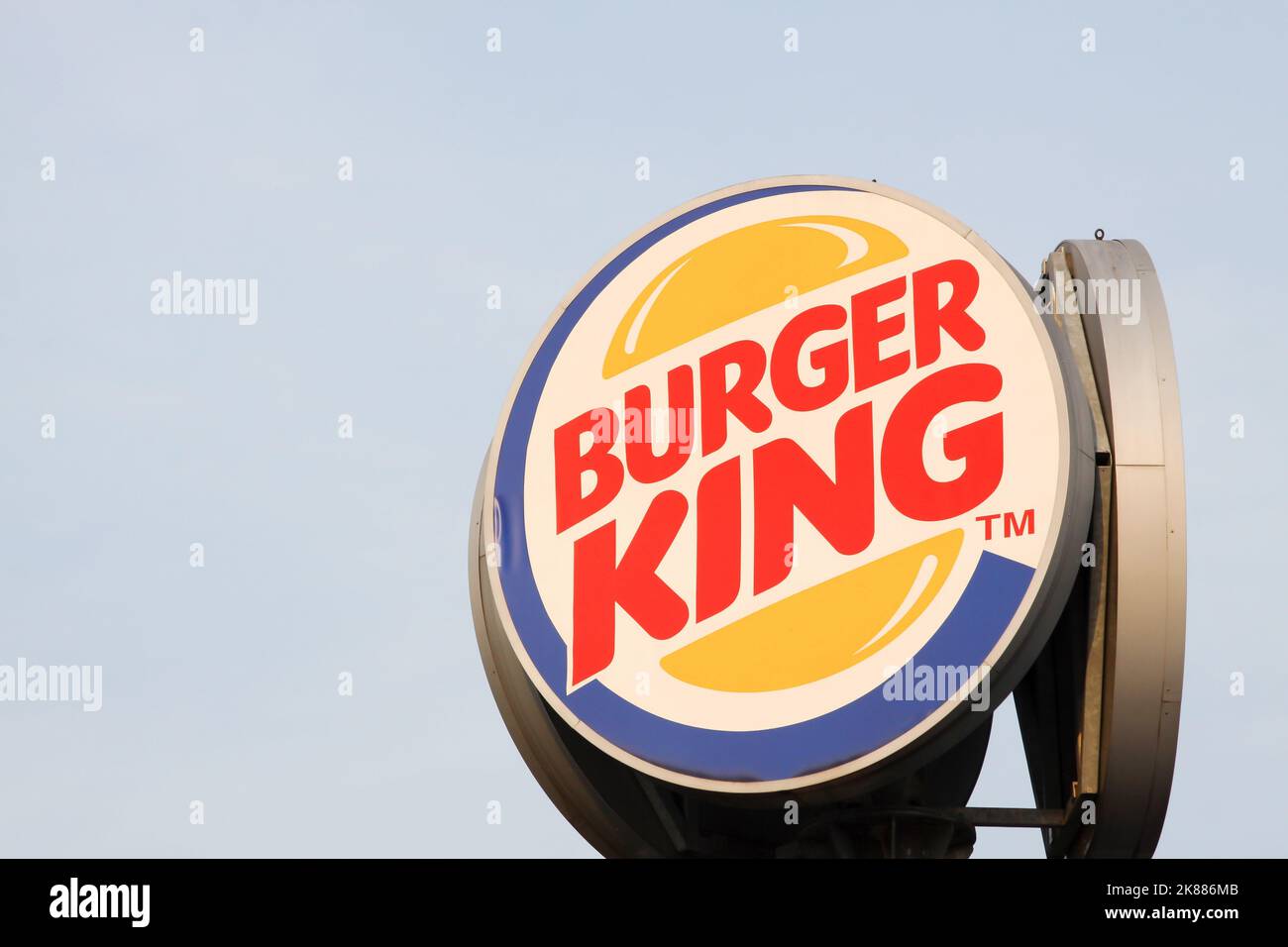 Cologne, Germany - July 11, 2015: Logo of the fast food chain Burger ...