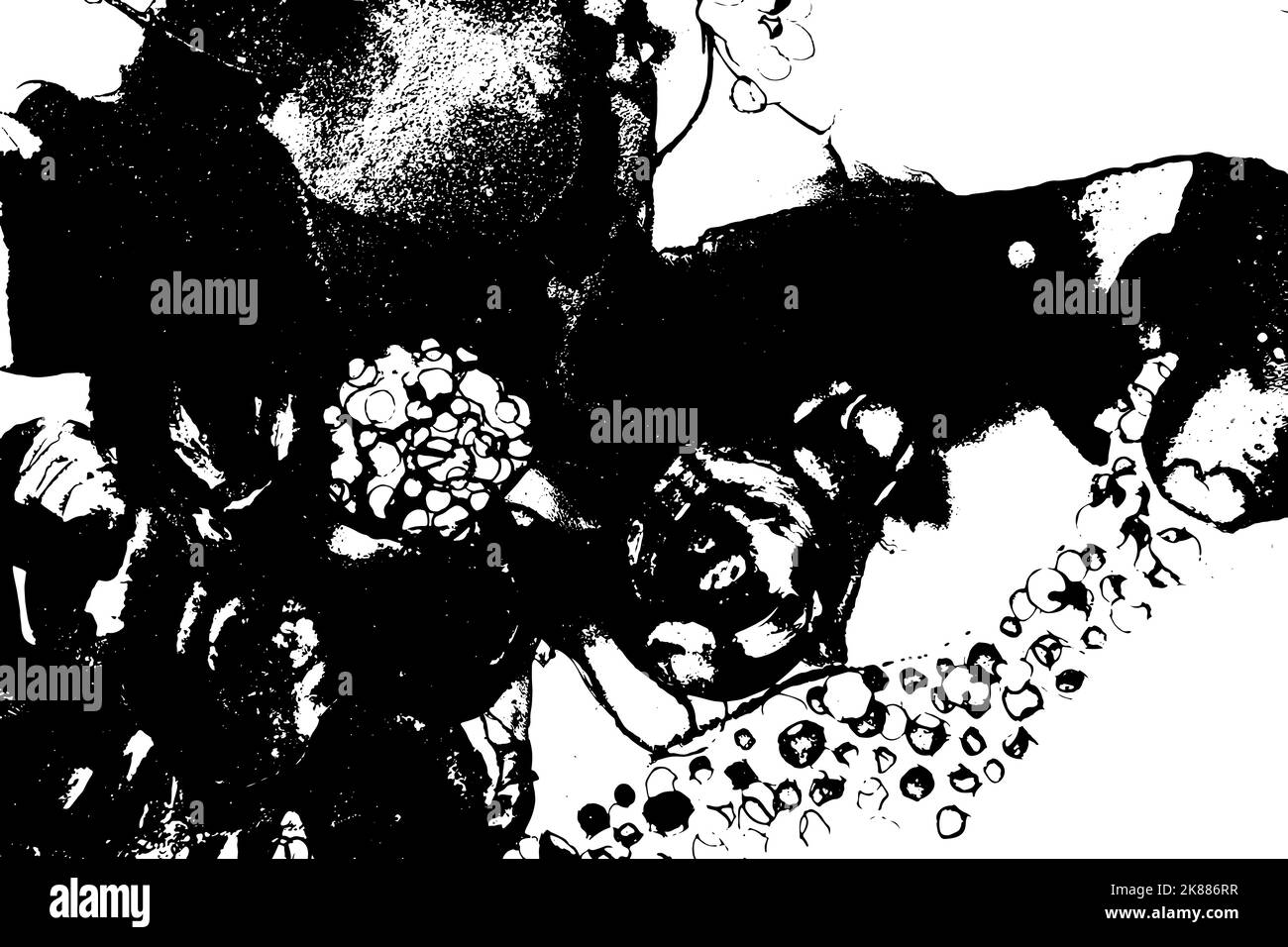 Ink drops vector texture. Grunge spilled watercolor background ...