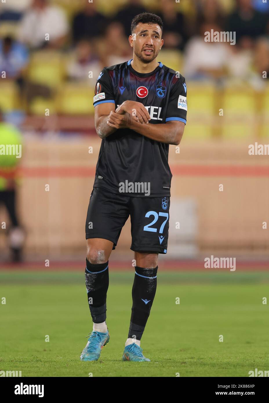 Monaco, Monaco, 6th October 2022. Trezeguet of Trabzonspor reacts ...