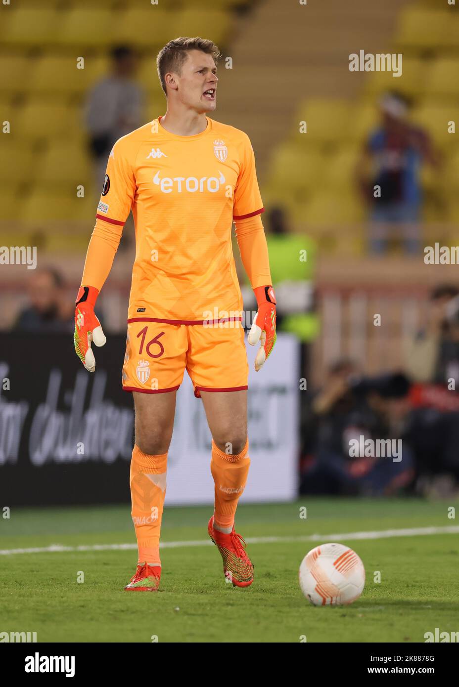 Monaco, Monaco, 6th October 2022. Alexander Nubel of AS Monaco reacts ...