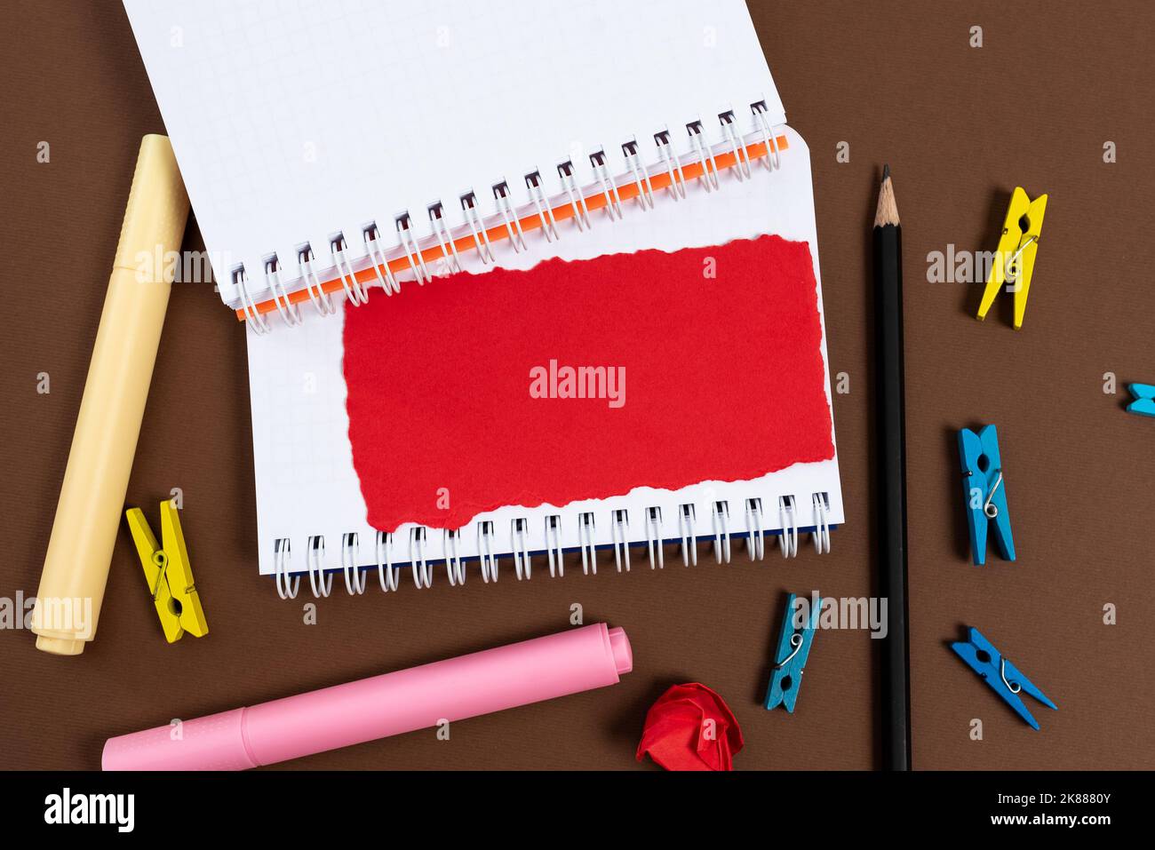 Multiple Assorted Collection Office Stationery Photo With Pens Pencils ...