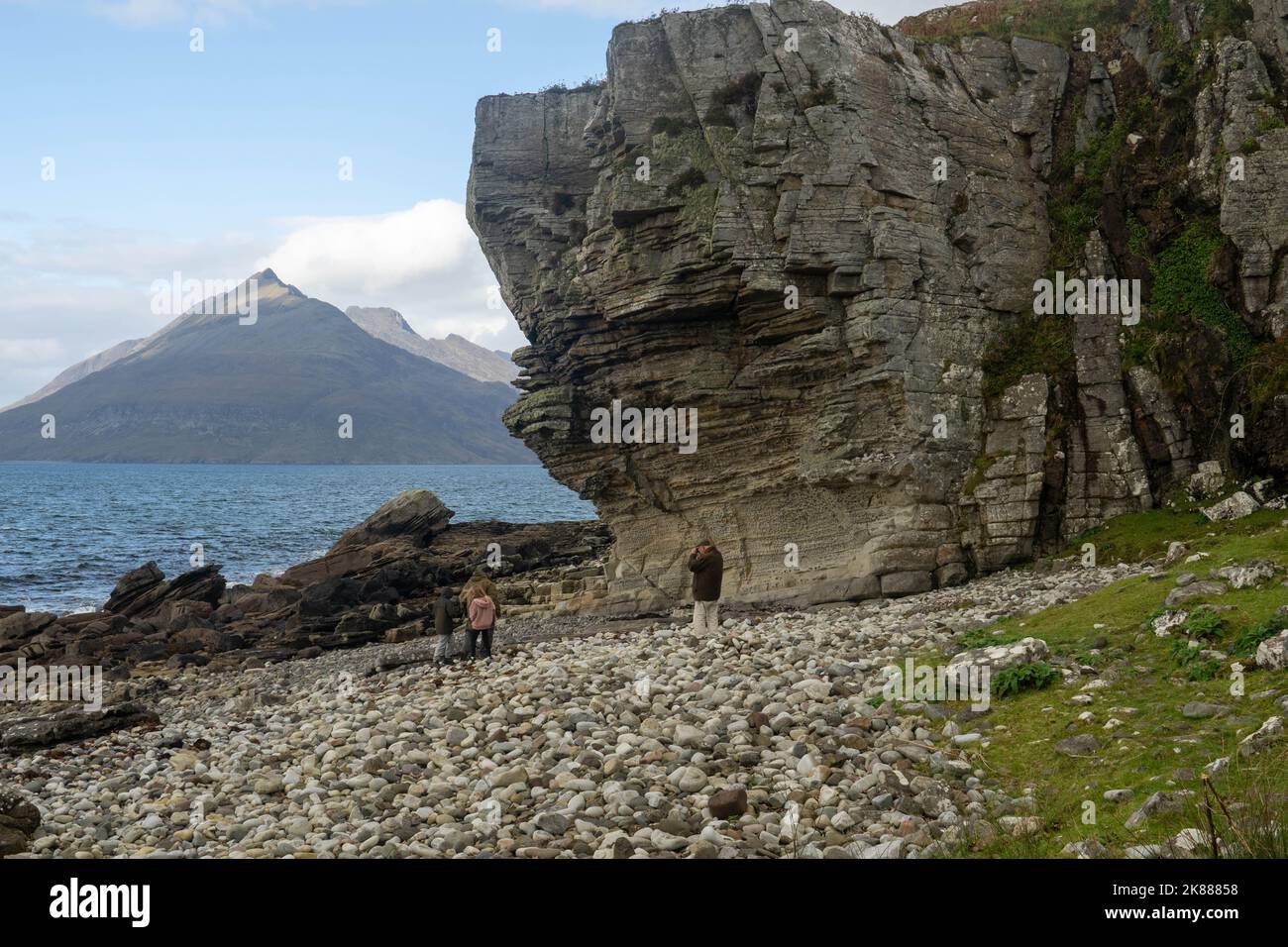 A view of Elgol beach and cliffs on Isle of Skye Scotland UK Stock ...