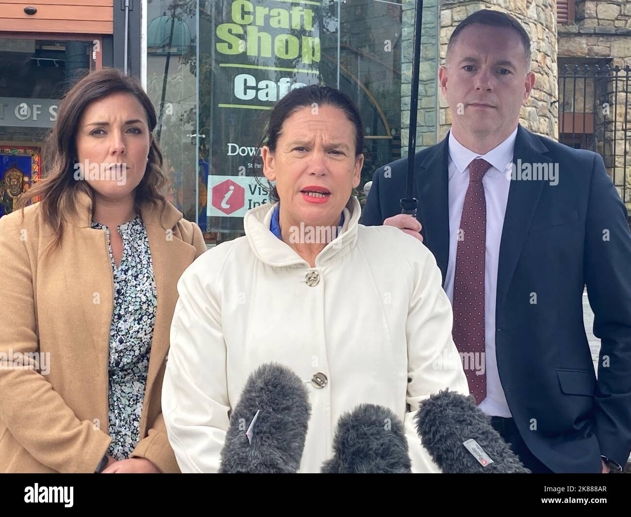 (left to right) Sinn Fein South Down MLA Cathy Mason, Sinn Fein ...