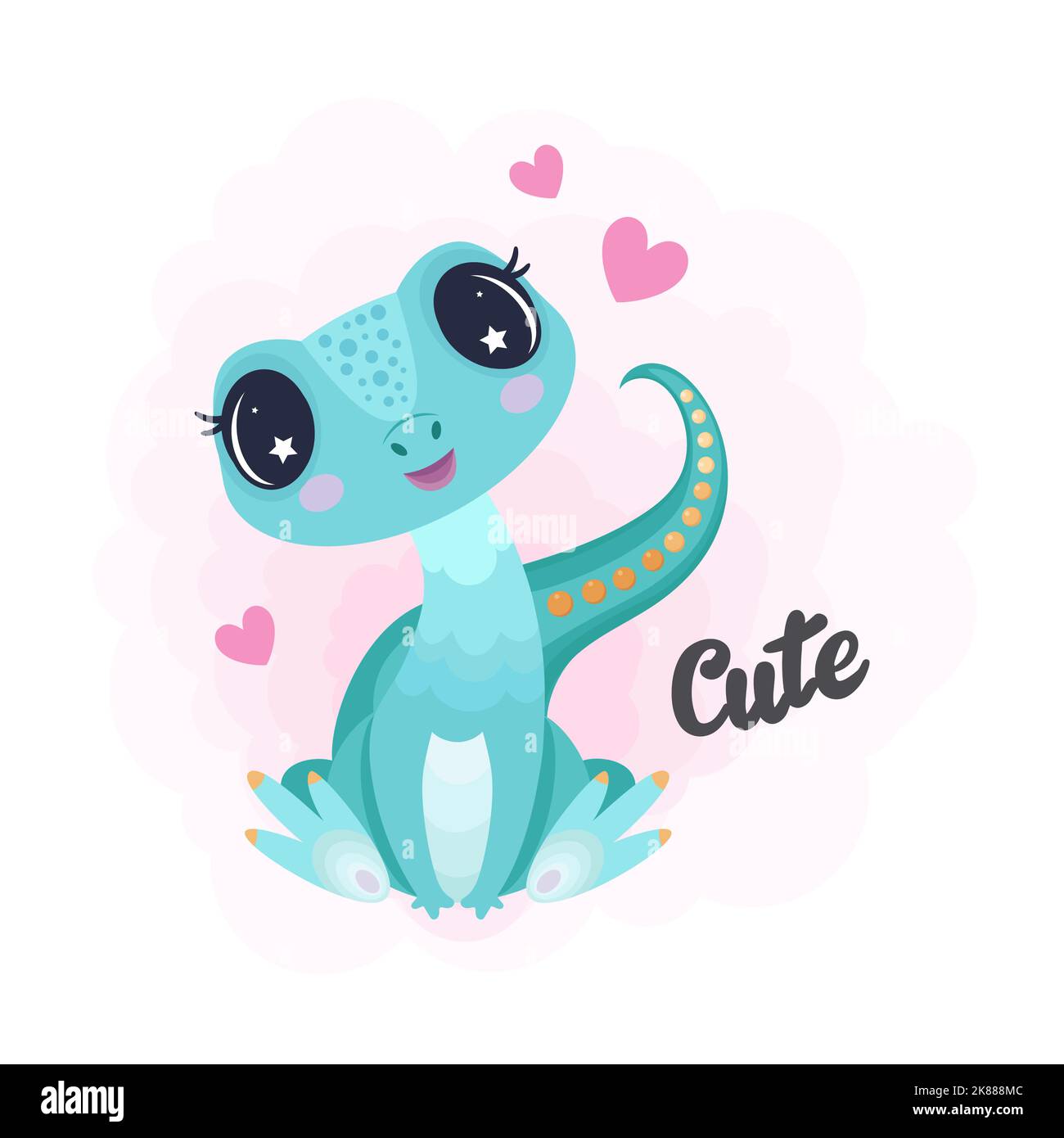 Cartoon happy baby dinosaur Cut Out Stock Images & Pictures - Alamy