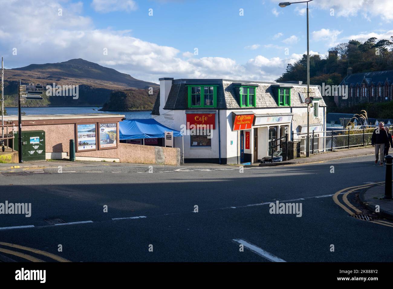 A view of Portree town streets on the Isle of Skye Scotland UK Stock ...