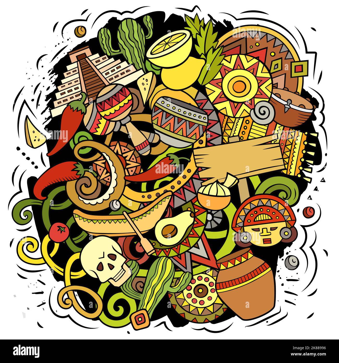 Latin America cartoon vector illustration Stock Vector Image & Art - Alamy
