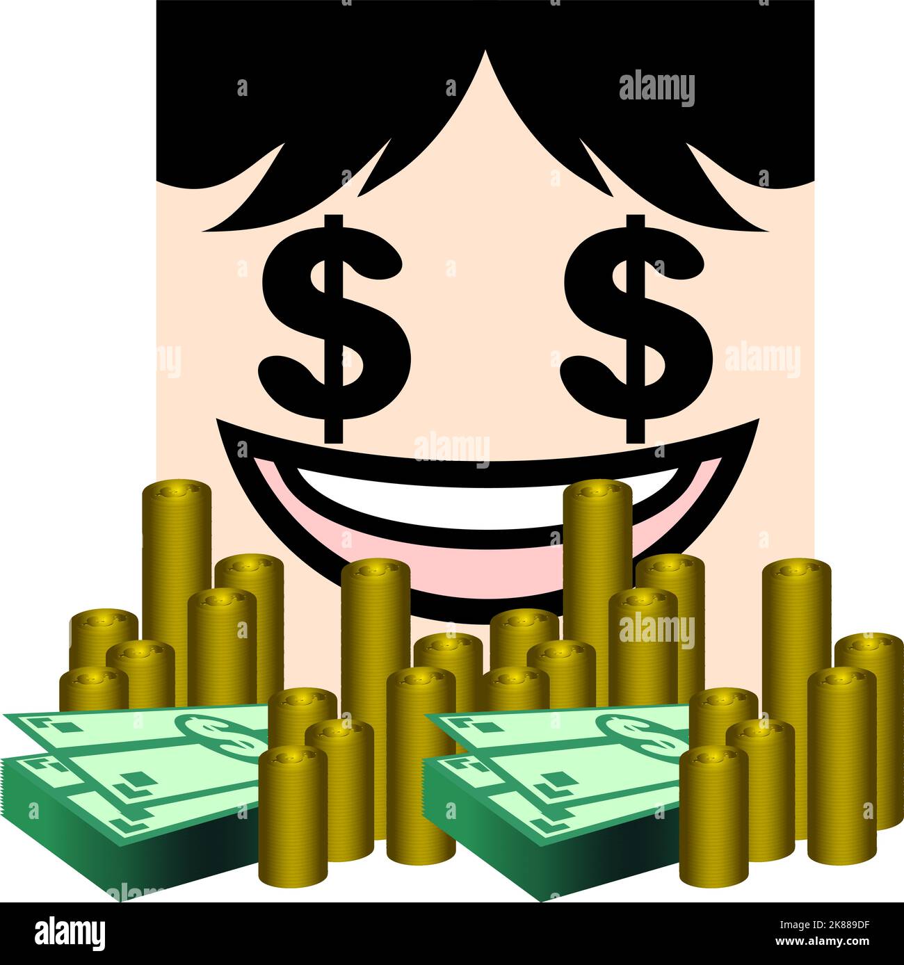 Gold face Stock Vector Images - Alamy