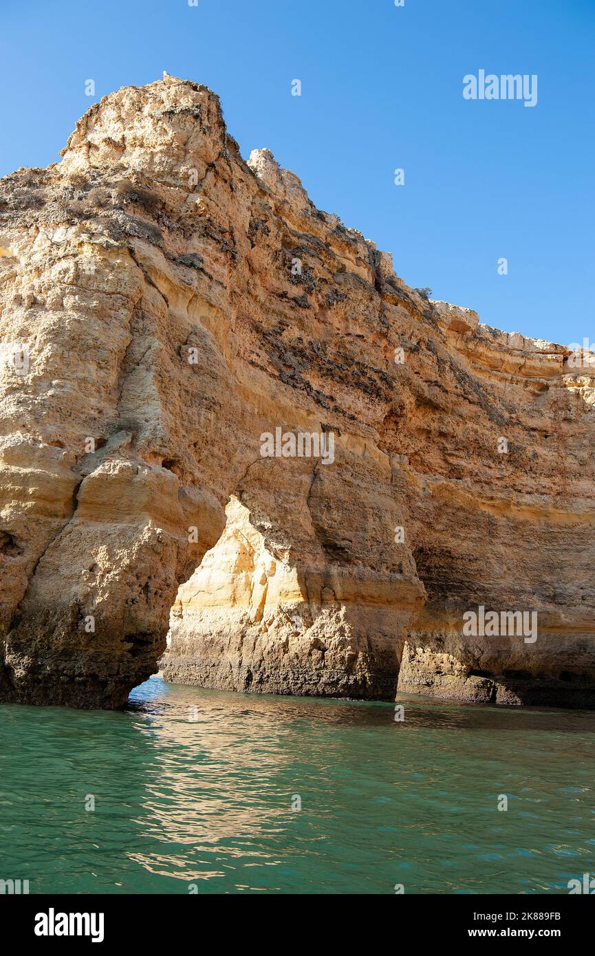 Rock formations on the Algarve coast in Portugal Stock Photo - Alamy