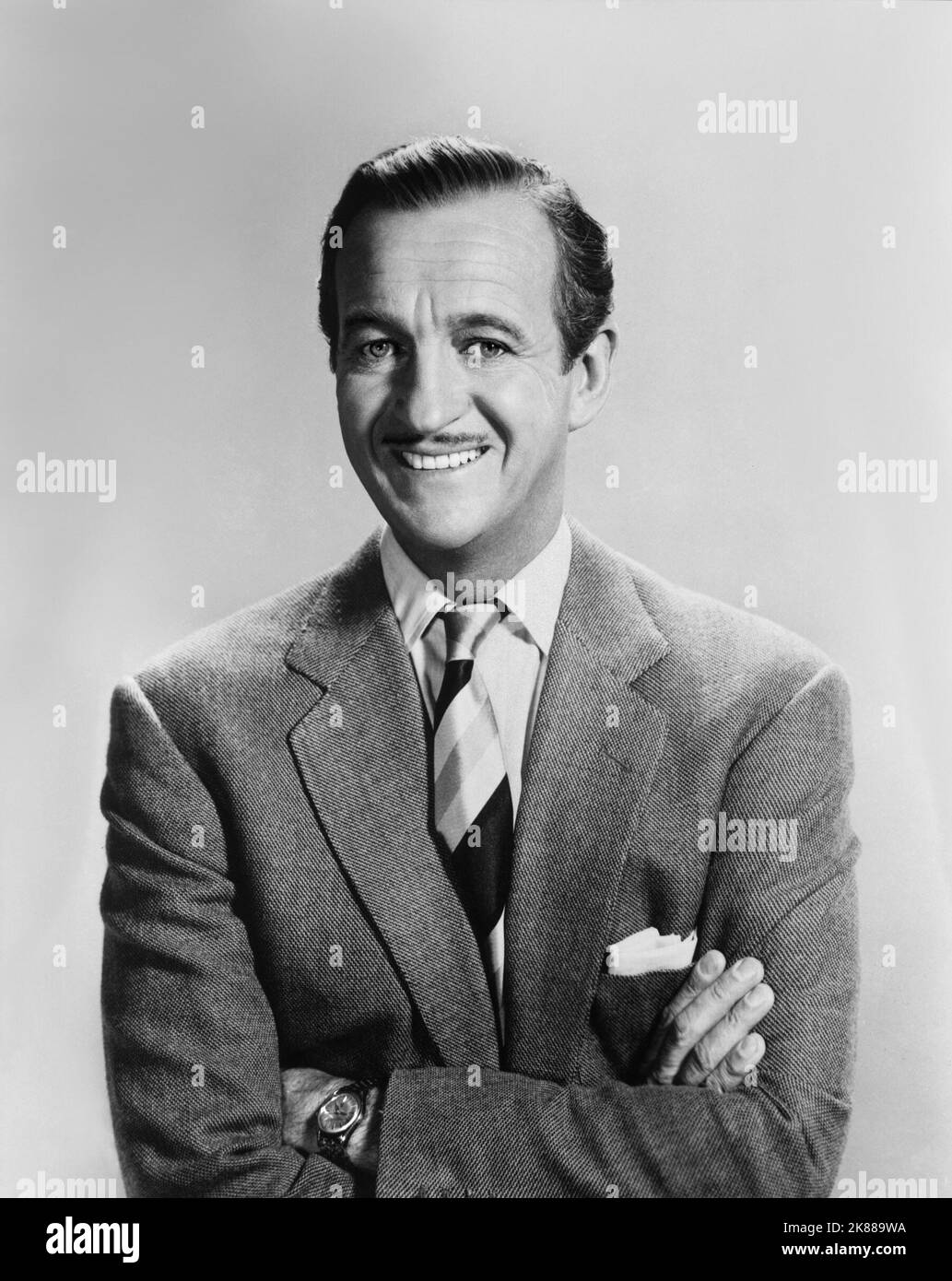 David Niven Actor 01 May 1957 **WARNING** This Photograph is for ...