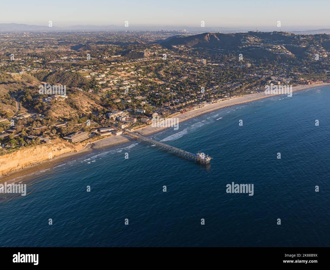 San Diego La Jolla Aerial Ellen Browning Scripps Memorial Pier Stock ...