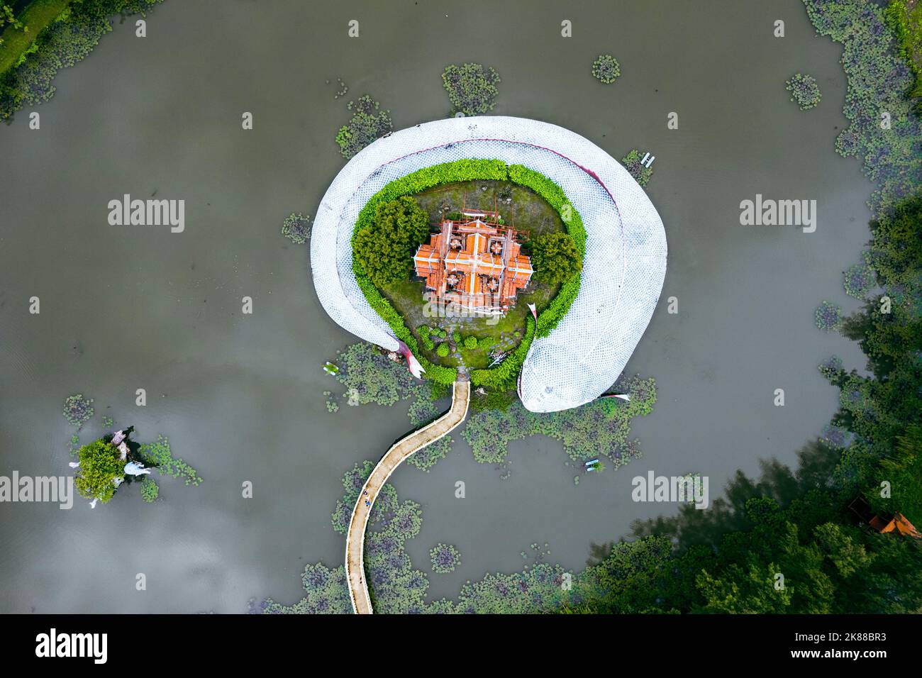 Drone Fish Temple - Ancient City Stock Photo - Alamy