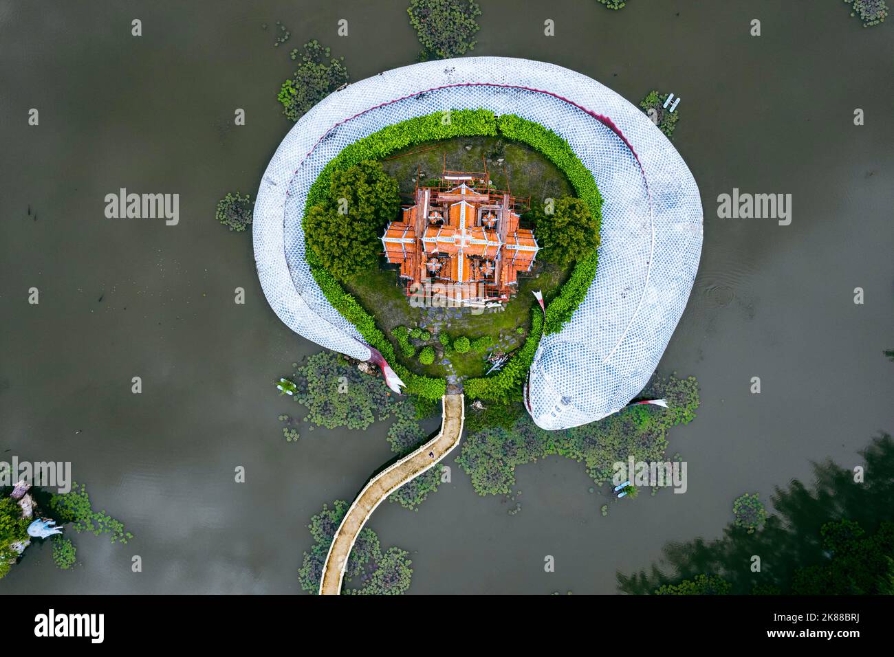 Drone Fish Temple - Ancient City Stock Photo - Alamy