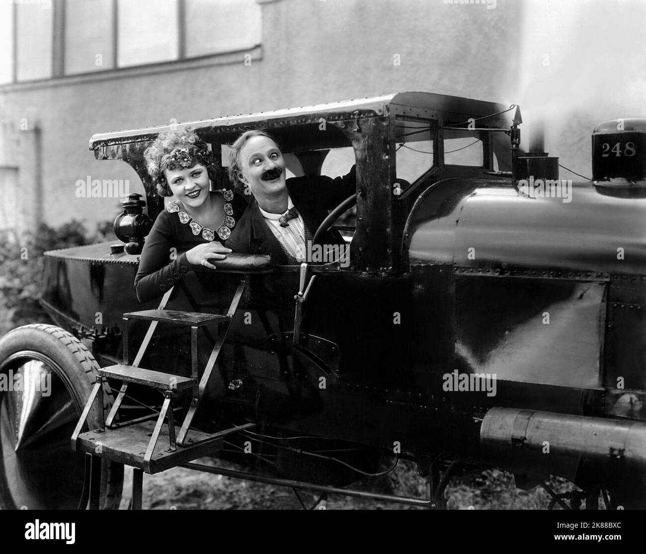 Ben Turpin In Car Actor 01 May 1924 **WARNING** This Photograph is for ...