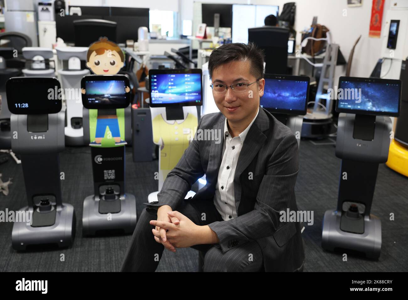 Roy Lim Long-hei, Founder and CEO of Robocore Technology Ltd; is pictured at his office at ...