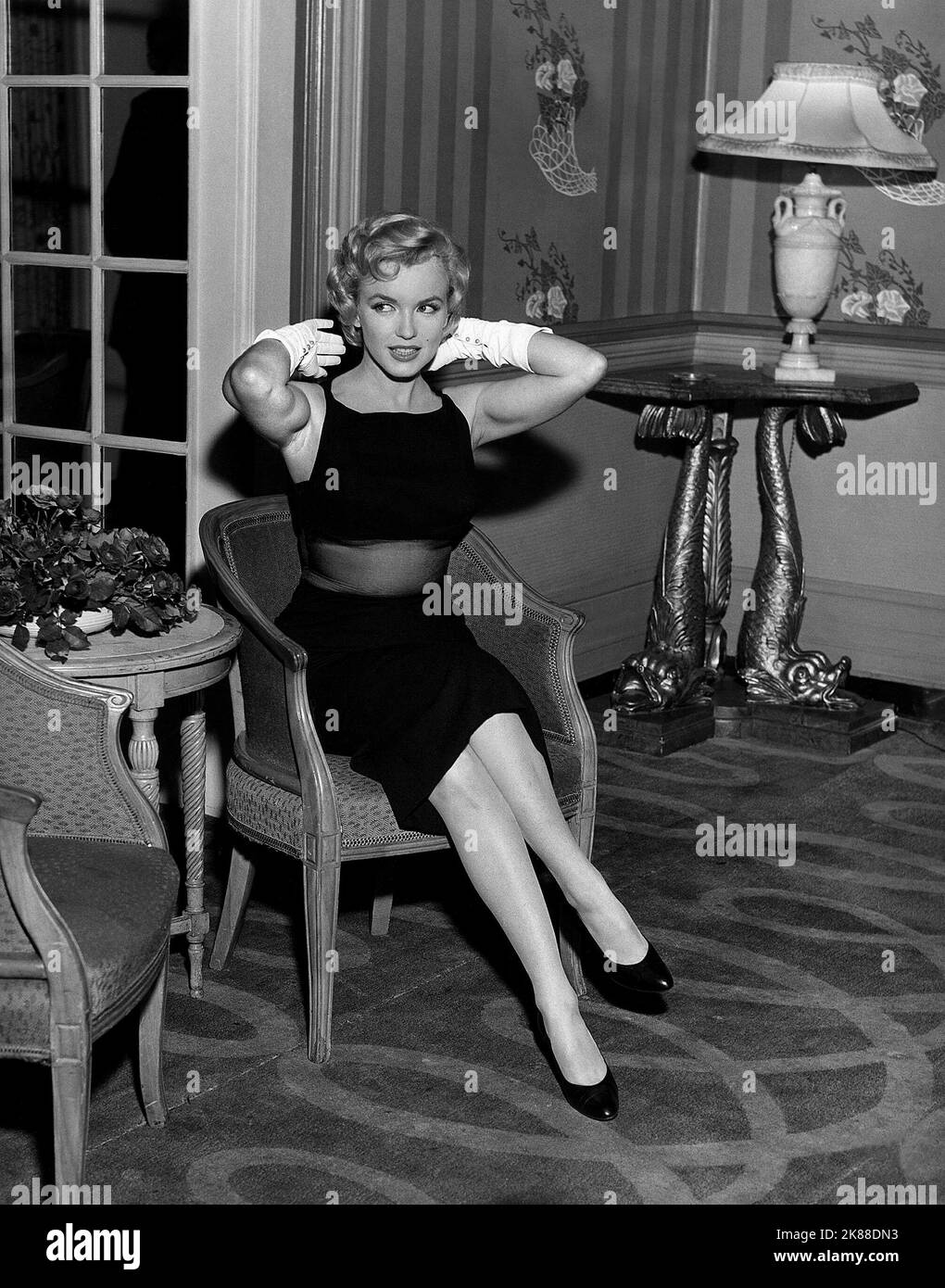 Marilyn Monroe Sitting In Chair