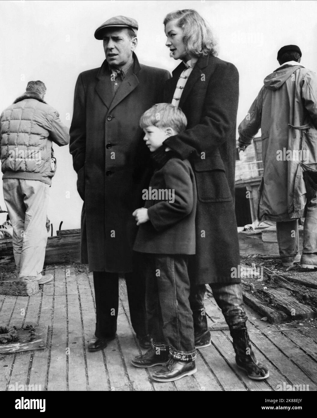 Humphrey Bogart, Stephen Bogart & Lauren Bacall Actor & Actress With Son 01 January 1955 ...