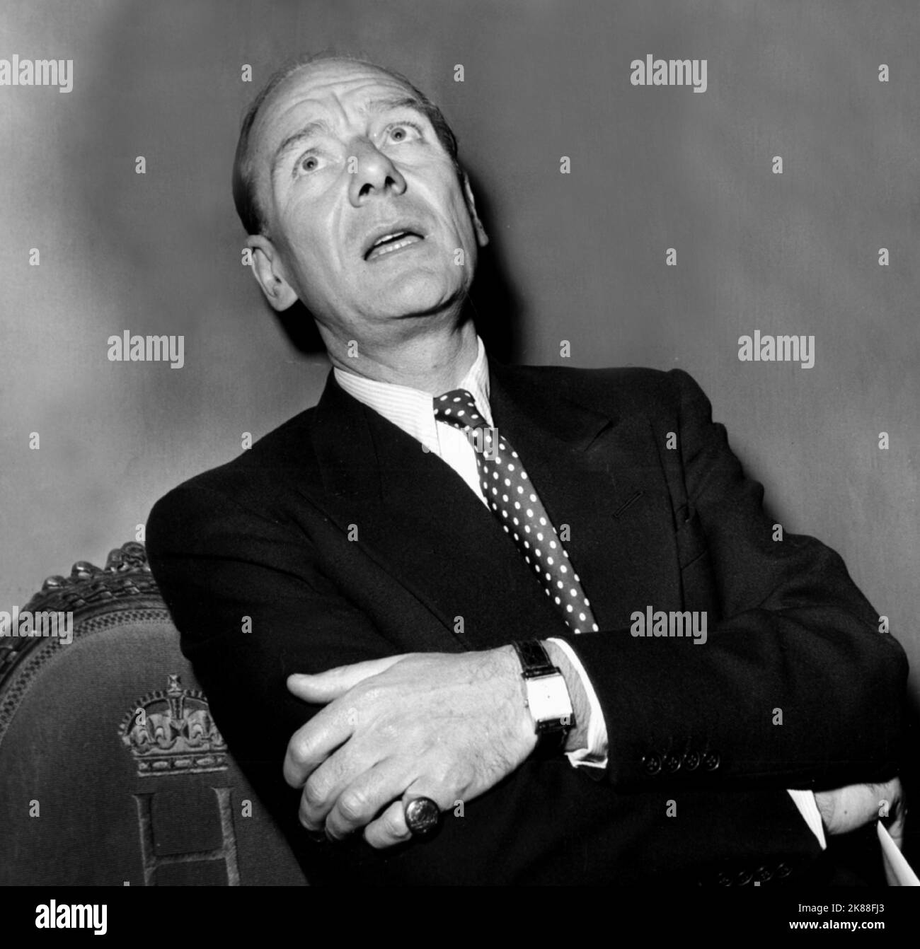 John Gielgud Actor 01 May 1955 **WARNING** This Photograph is for ...