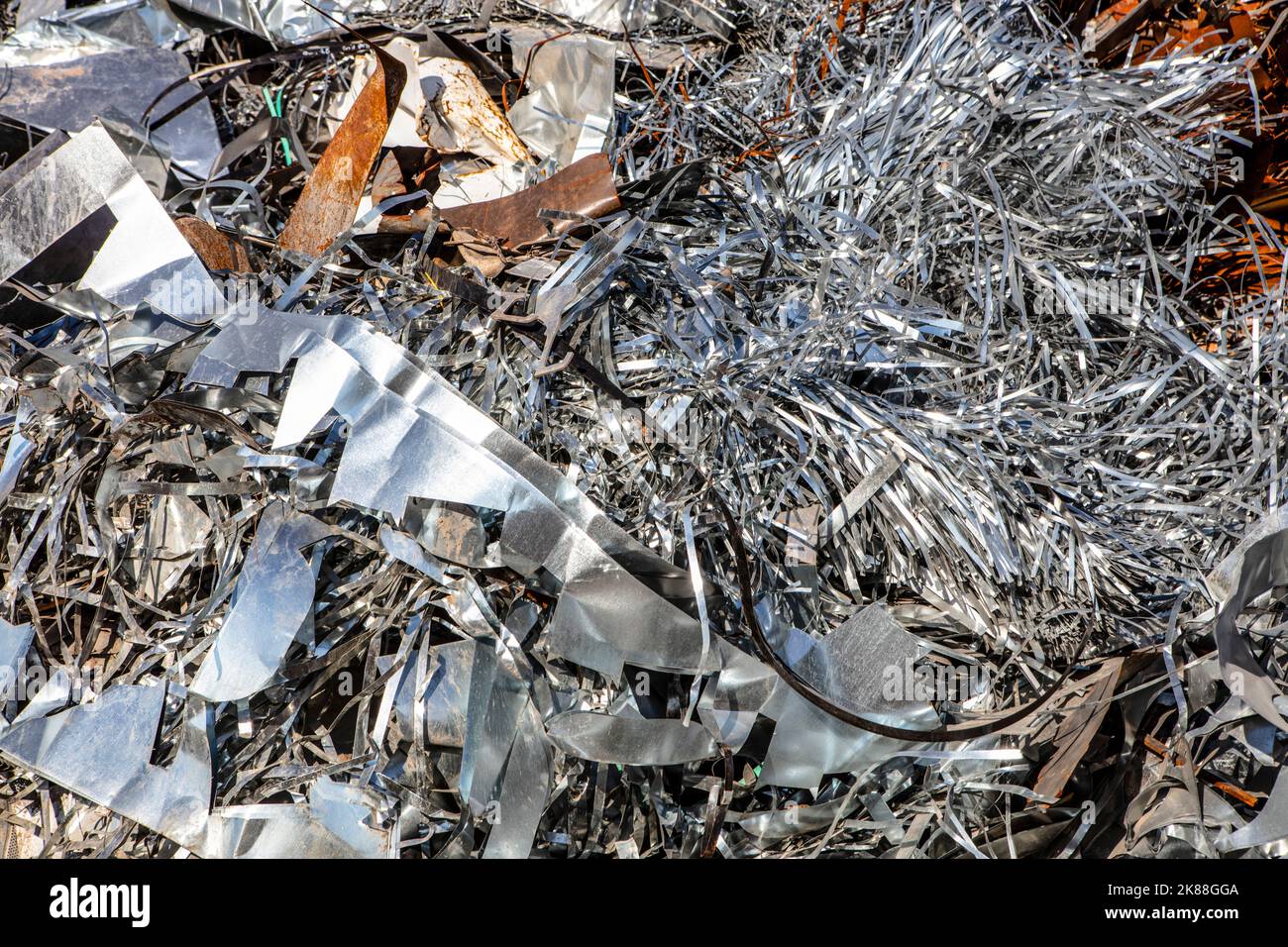 Scrap metal before used in steel mill Stock Photo - Alamy