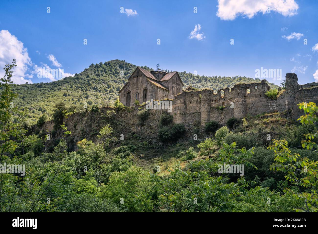 Ancient armenian Akhtala Monastery in the north part of Armenia Stock ...